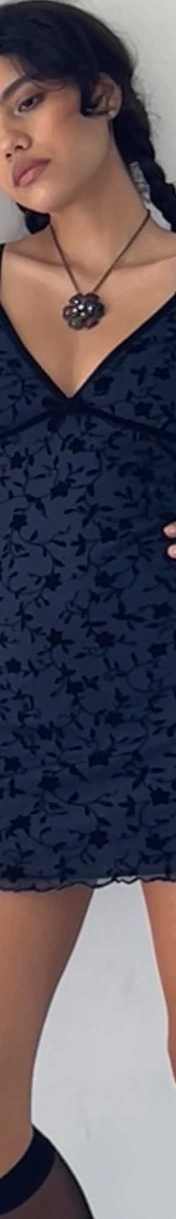 Pretty Petal Flock Black Mini Dress | Mevila – motelrocks-com-us