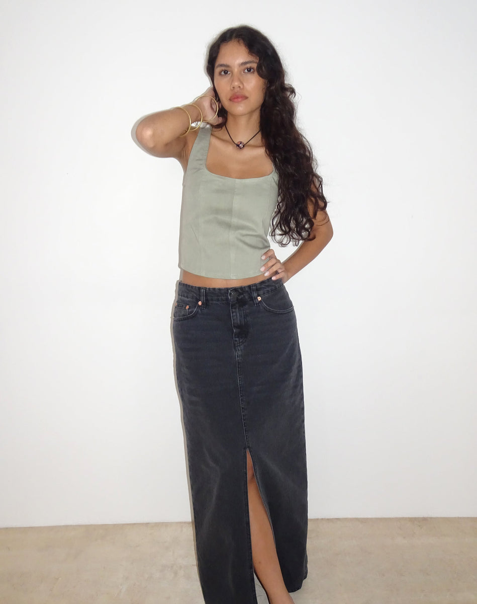 Ash Grey Corset Top | Kye – motelrocks-com-us