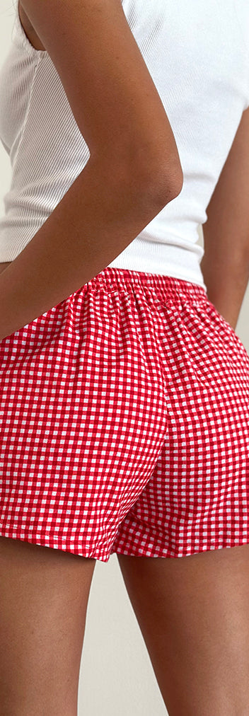 Red Gingham Shorts | Laboxe – motelrocks-com-us