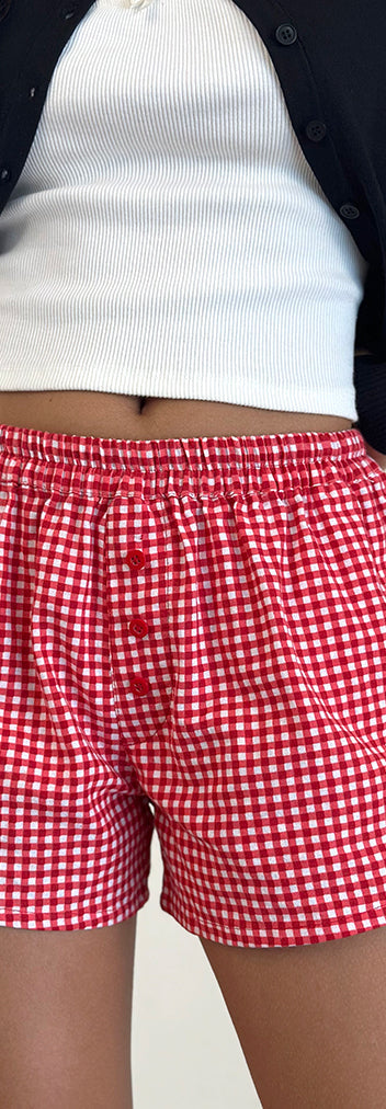 Red Gingham Boxer Shorts | Laboxe – motelrocks-com-us