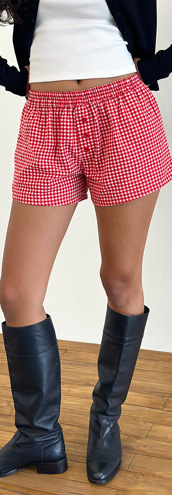 Red Gingham Boxer Shorts | Laboxe – motelrocks-com-us