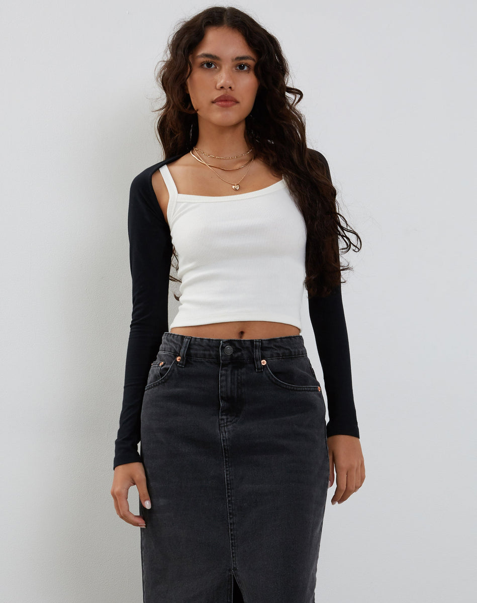 Black Shrug Top | Ladri – motelrocks-com-us