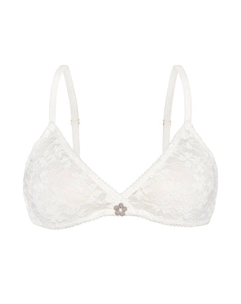 Ivory Floral Lace Bra | Lunara – motelrocks-com-us