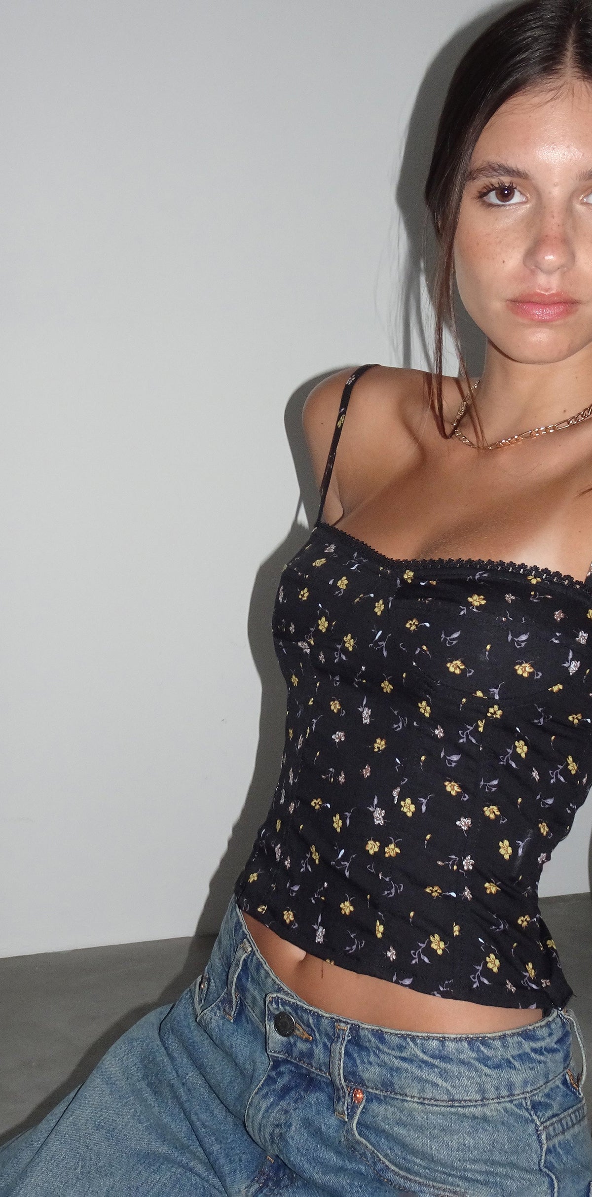 Black Pretty Petal Cami Top | Leif – motelrocks-com-us