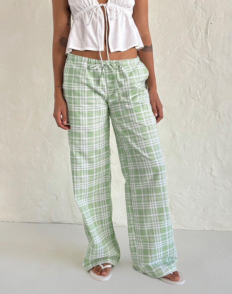 Neo Mint Table Cloth Trouser | Lirura – motelrocks-com-us
