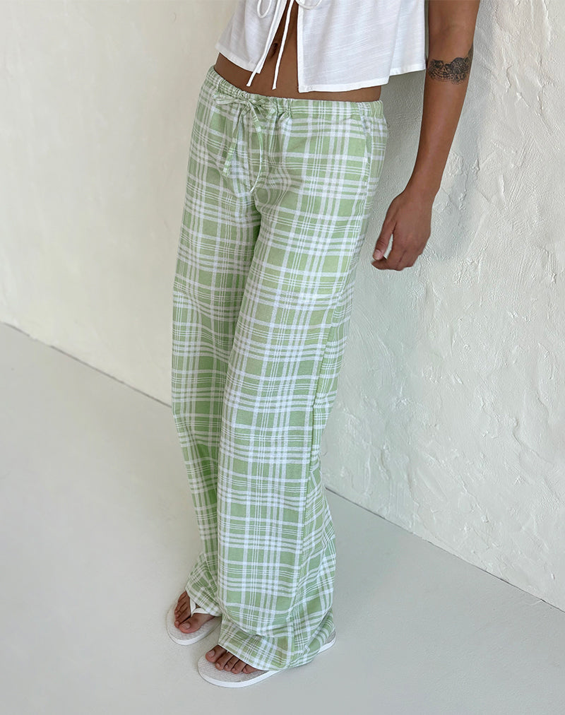 Neo Mint Table Cloth Trouser | Lirura – motelrocks-com-us