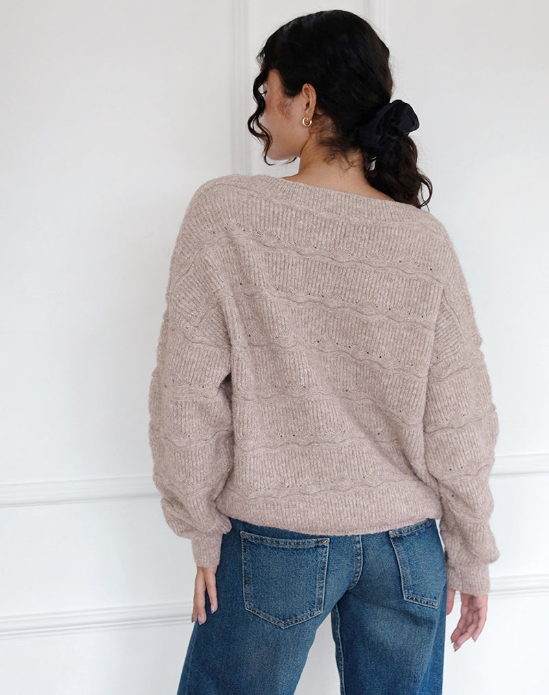 Almond Oversized Jumper | Loka – motelrocks-com-us