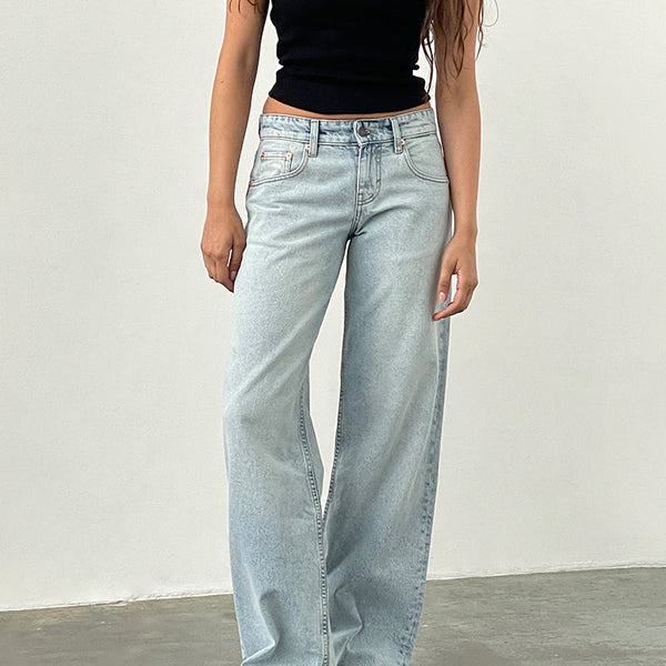 Extreme Light Wash Blue Low Rise Jeans | Parallel – motelrocks-com-us