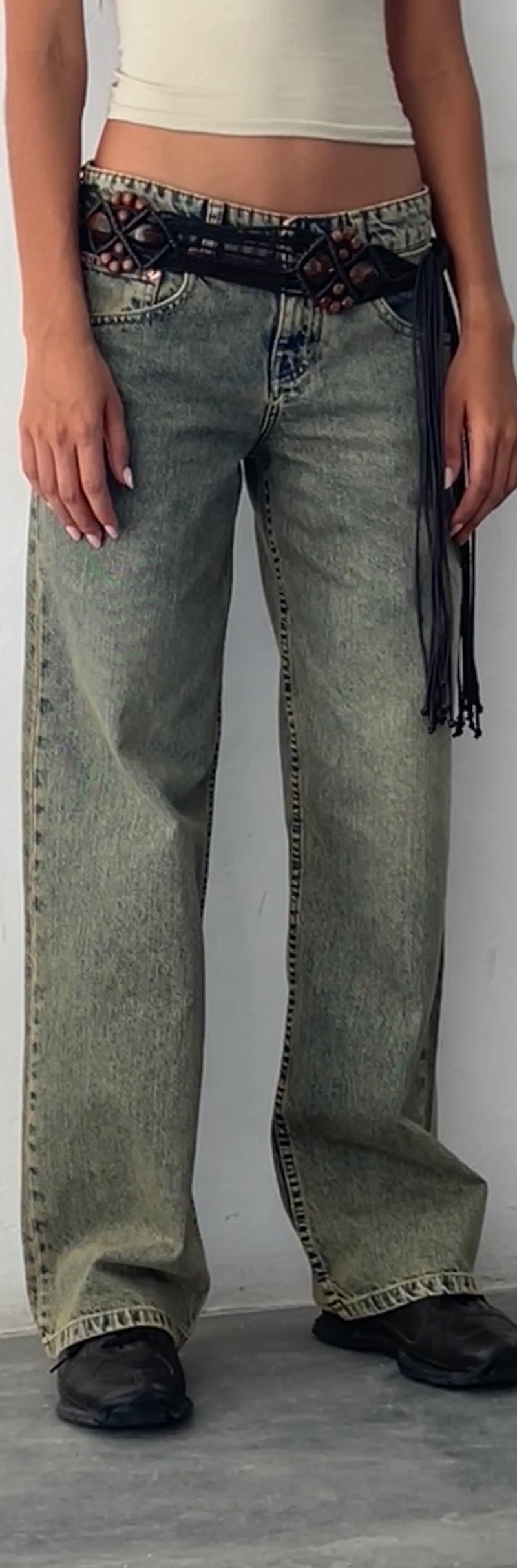 Sandy Blue Acid Low Rise Straight Leg Jean | Parallel – motelrocks-com-us