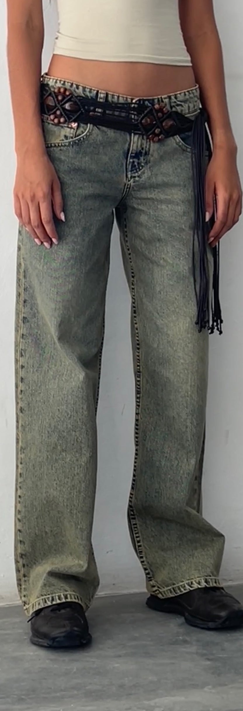 Sandy Blue Acid Low Rise Straight Leg Jean | Parallel – motelrocks-com-us