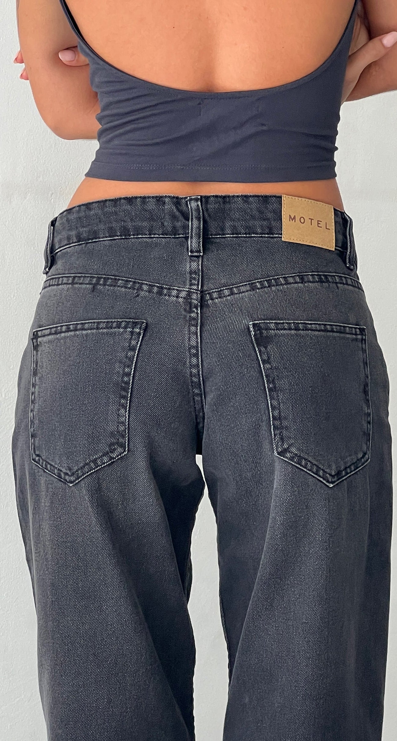 Vintage Black Low Rise Jeans | Parallel – motelrocks-com-us