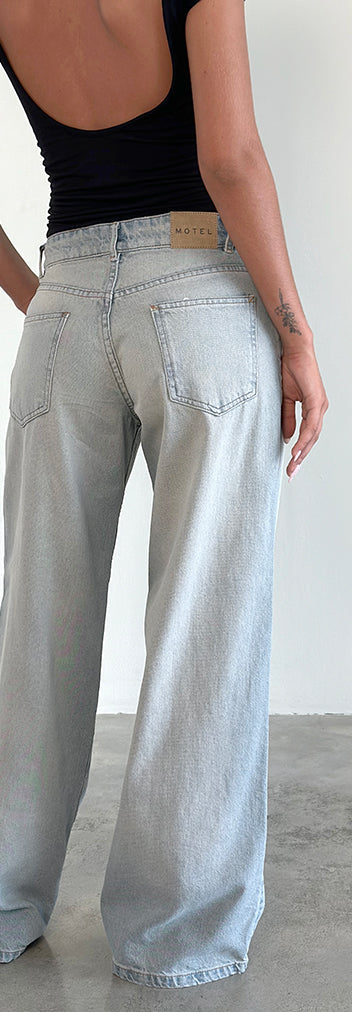 Sand Bleach Extreme Extra Wide Low Rise Jeans | Roomy – motelrocks-com-us