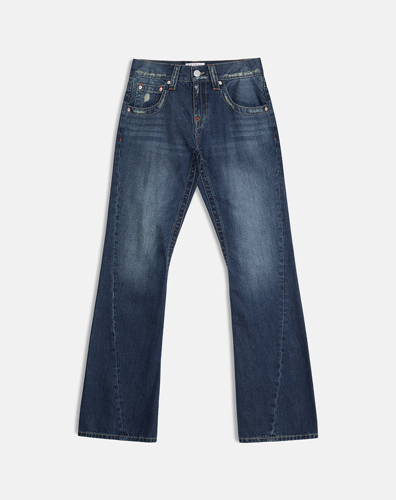Mid Blue Tint Low Rise Twisted Seam Jeans | Twisted – motelrocks-com-us