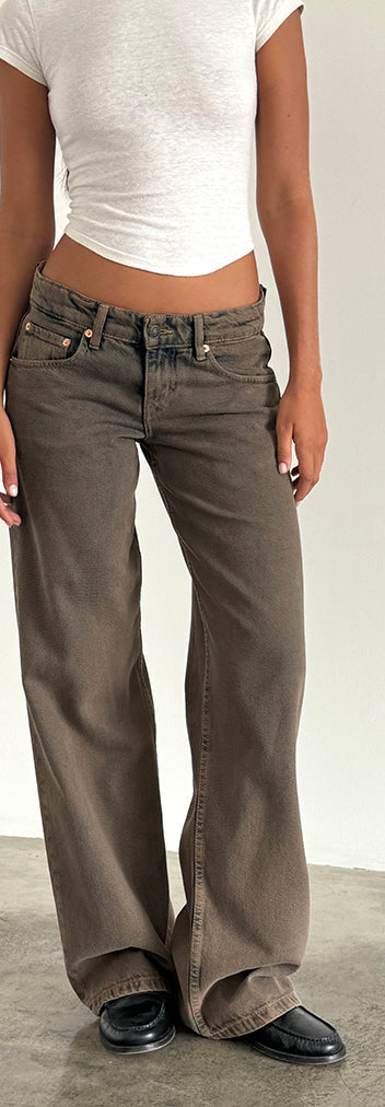 Dark Sand Low Rise Straight Leg Jeans | Parallel – motelrocks-com-us