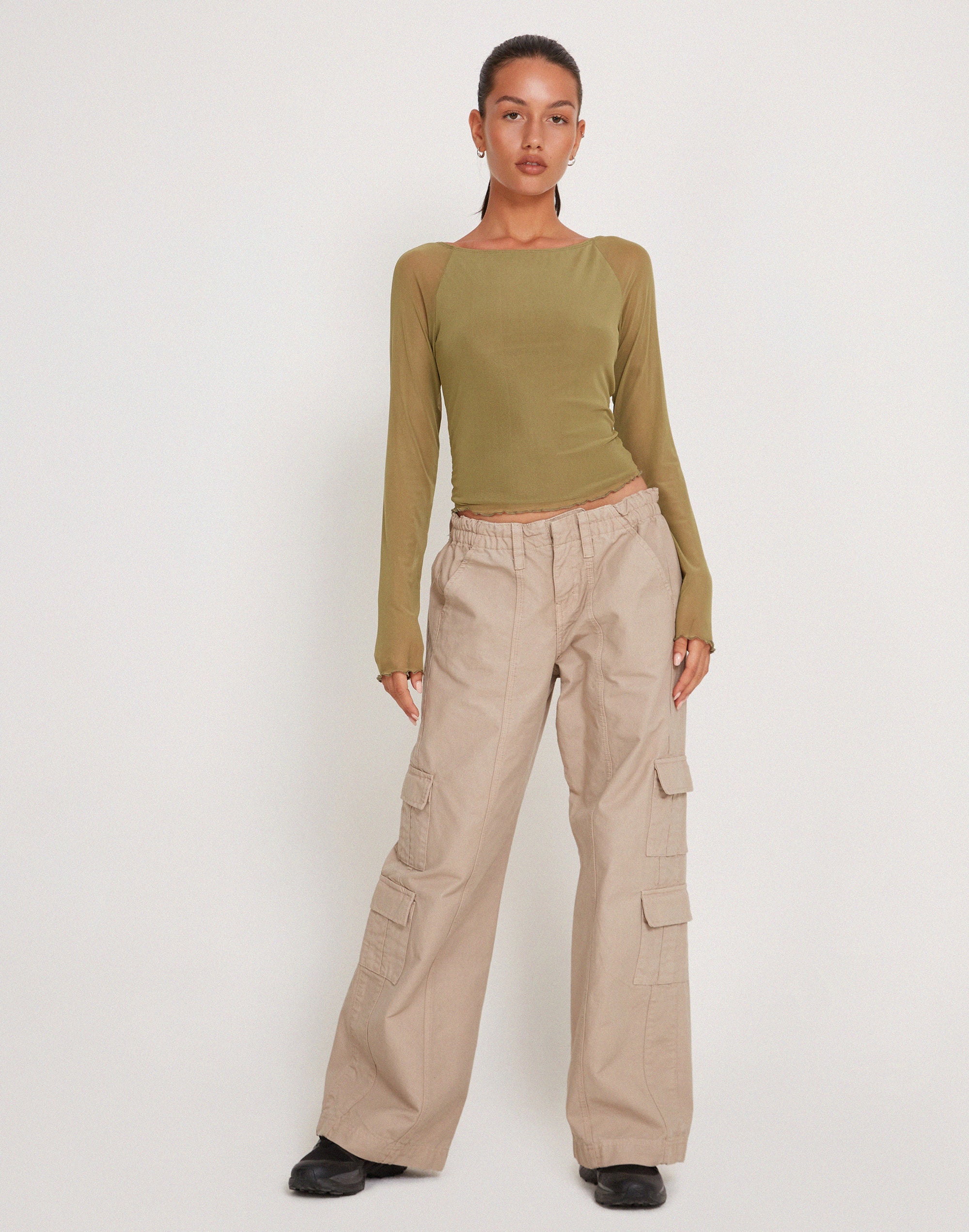Olive Long Sleeve Top | Mahira – motelrocks-com-us