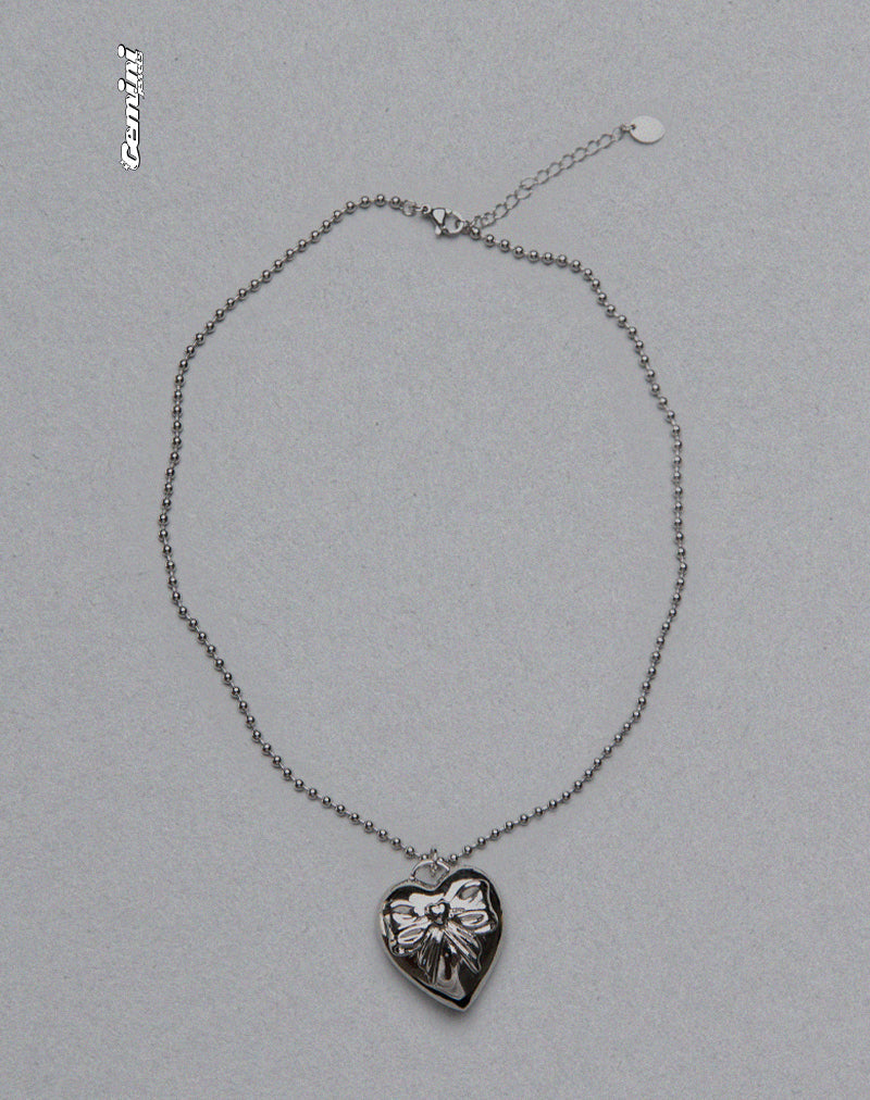 Silver Heart Necklace | Matilda – motelrocks-com-us