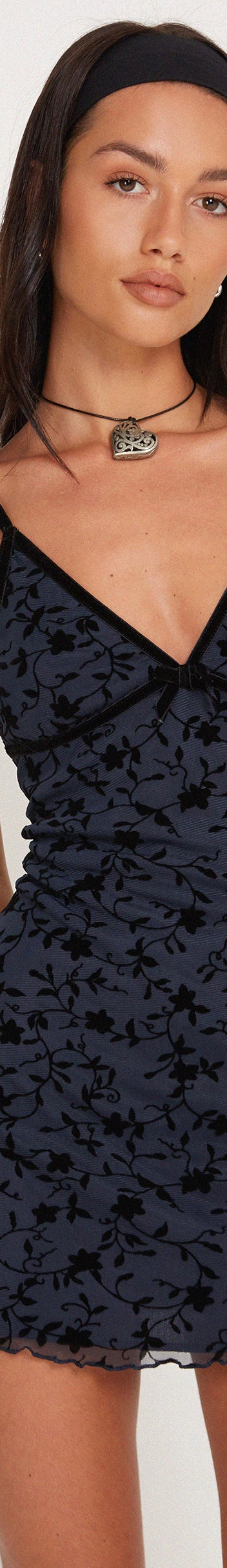 Pretty Petal Flock Black Mini Dress | Mevila – motelrocks-com-us