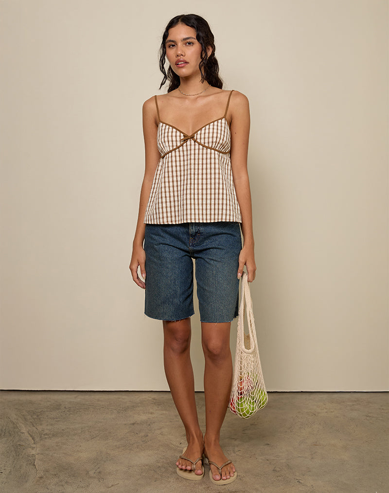 Brown Check Cami Top | Milota – motelrocks-com-us