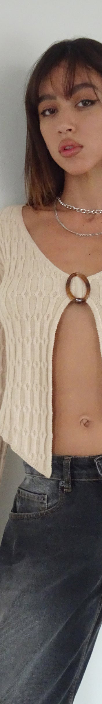 Neutral Knit Long Sleeve Butterfly Top | Mohara – motelrocks-com-us