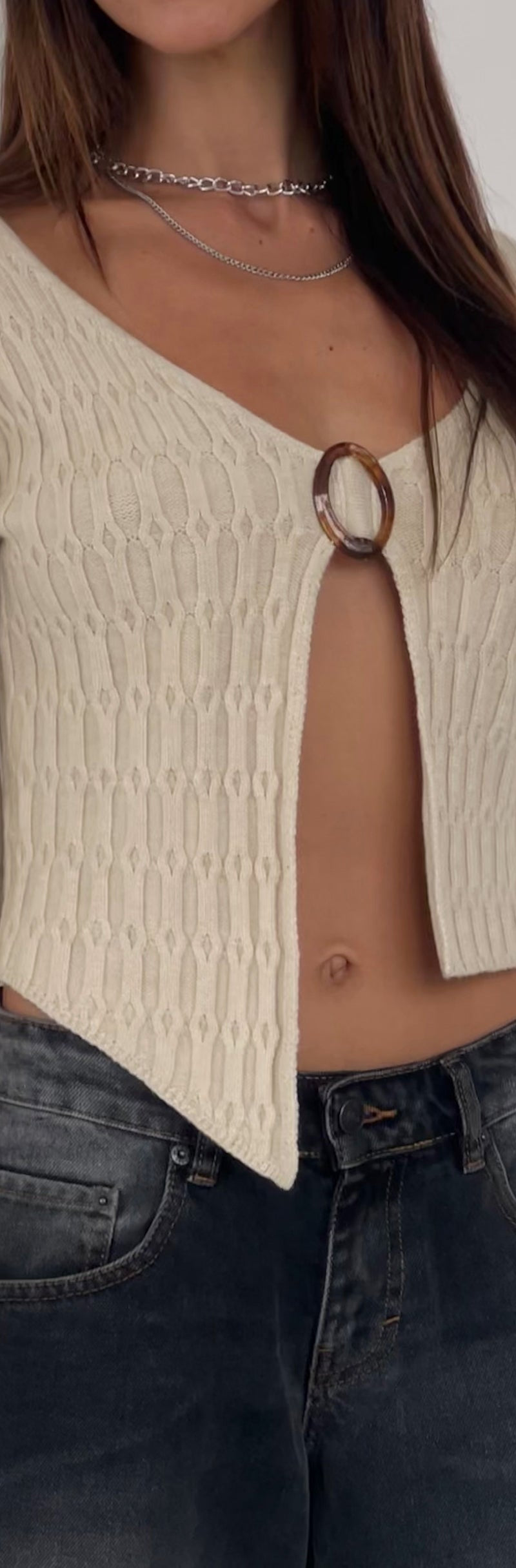 Neutral Knit Long Sleeve Butterfly Top | Mohara – motelrocks-com-us