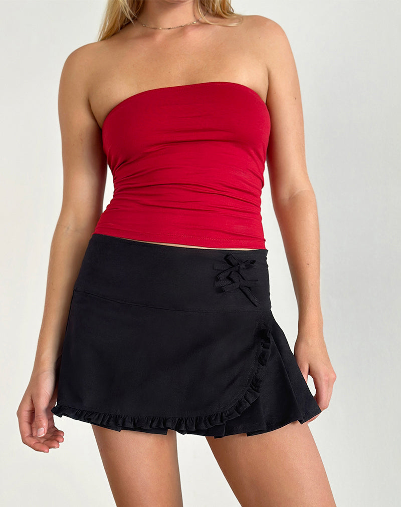 Plain Black Wrap Micro Skirt | Monana – motelrocks-com-us