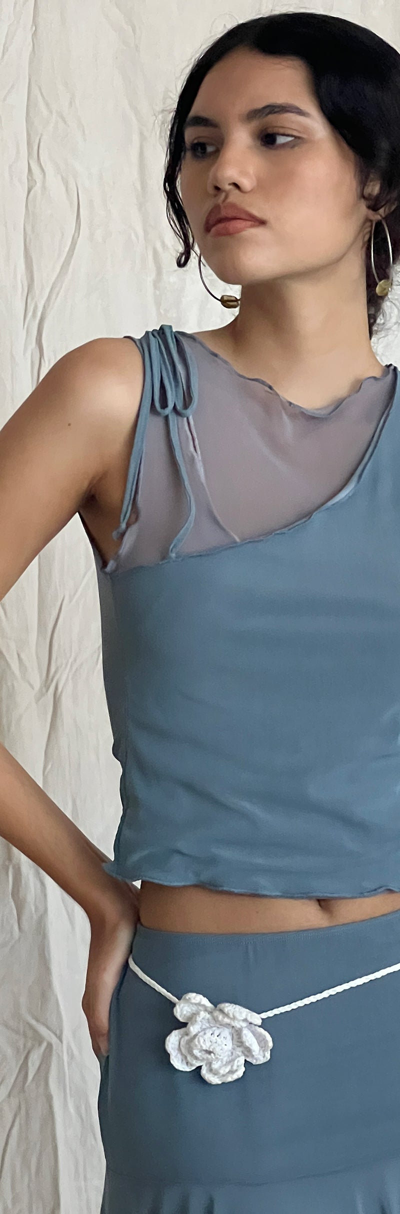 Blue Grey Mesh Vest | Moni – motelrocks-com-us