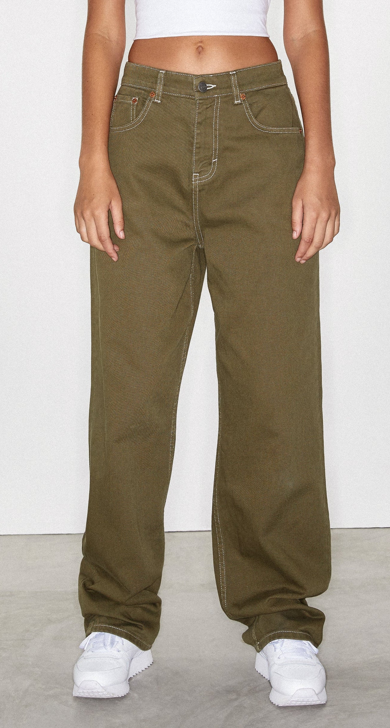 Dark Green 90's Wide Leg Jeans | Parallel – motelrocks-com-us