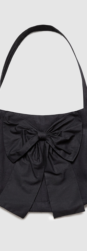 Black Shoulder Bag with Black Bow | Nagi – motelrocks-com-us