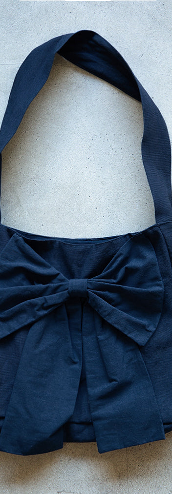 Navy Bag with Navy Bow | Nagi – motelrocks-com-us
