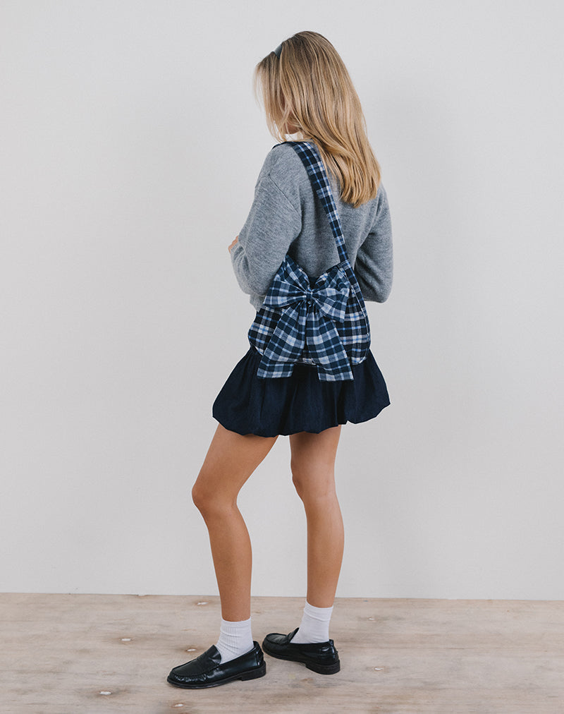 Dark Blue Tartan Bag | Nagi – motelrocks-com-us