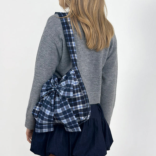 Dark Blue Tartan Bag | Nagi – motelrocks-com-us
