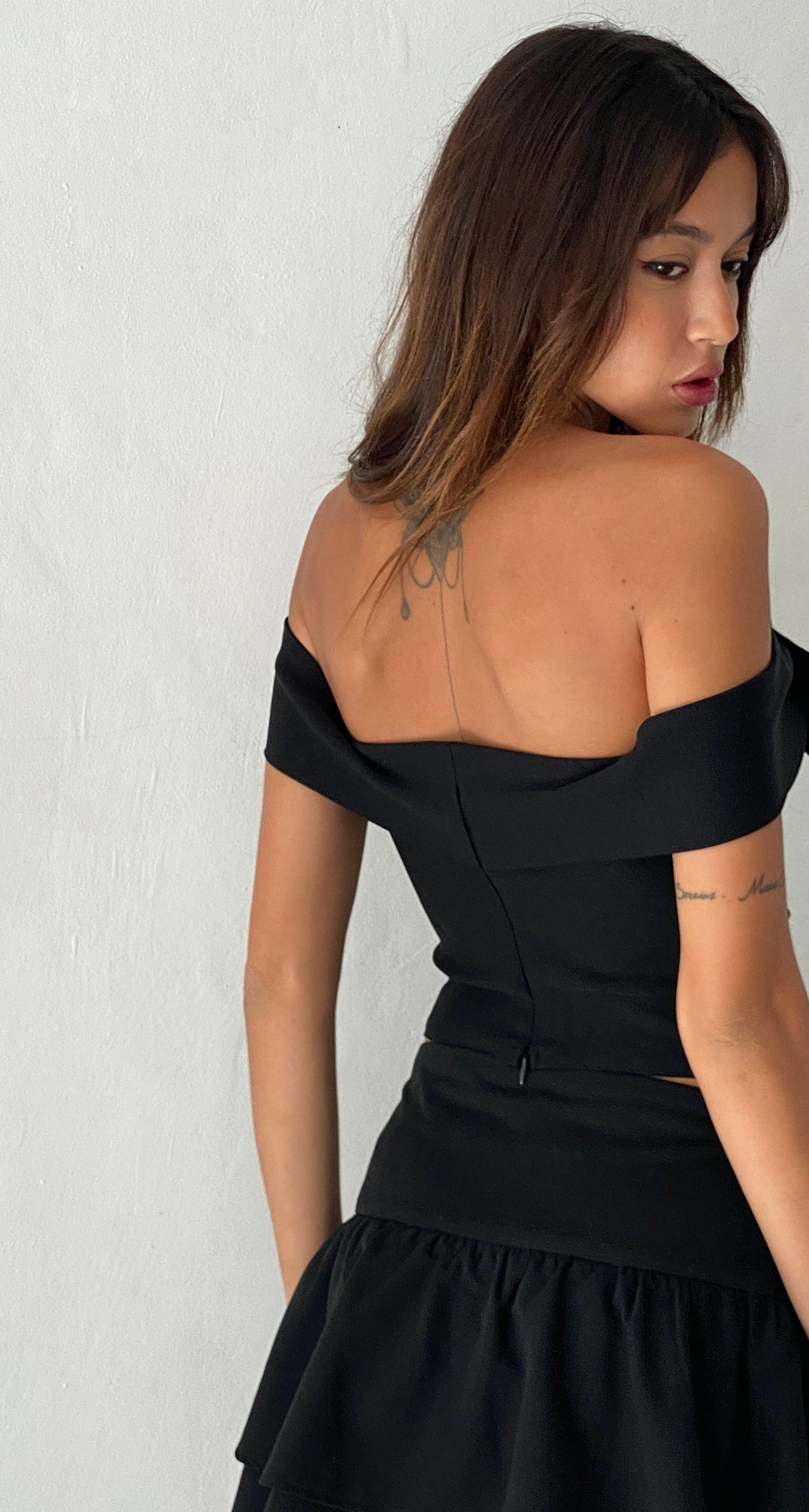 Black Bow Front Bandeau Top | Naras – motelrocks-com-us