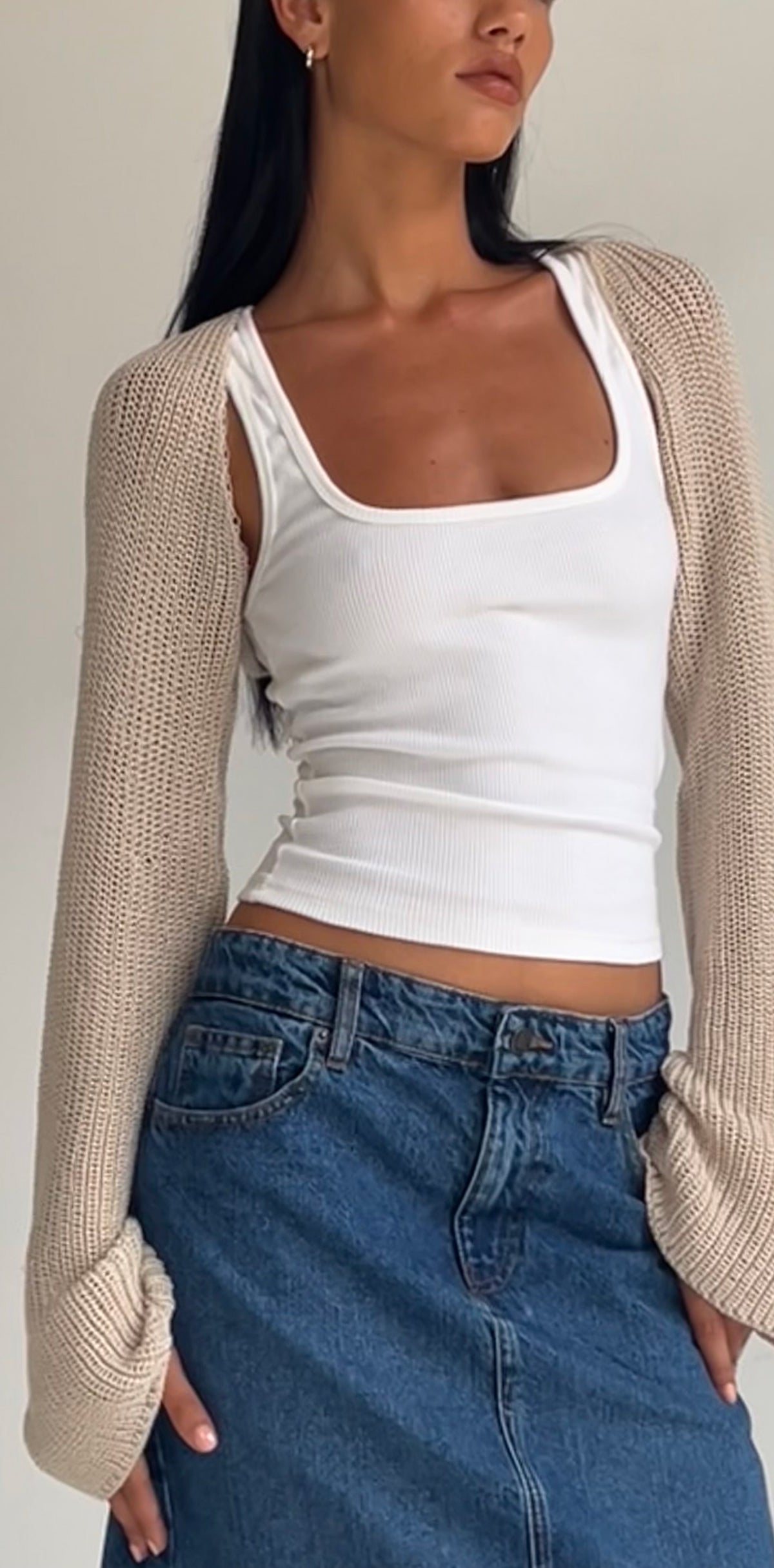 Natural Shrug Top | Nobila – motelrocks-com-us