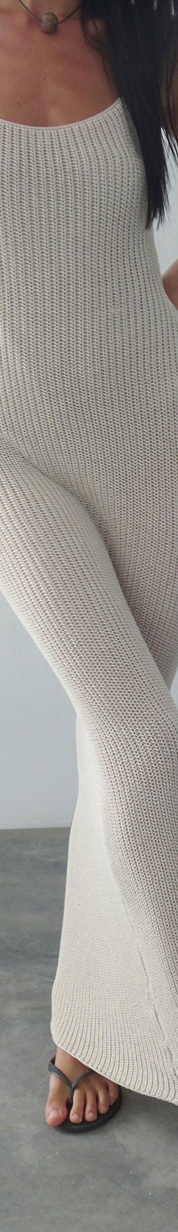 Neutral Knitted Maxi Dress | Norila – motelrocks-com-us