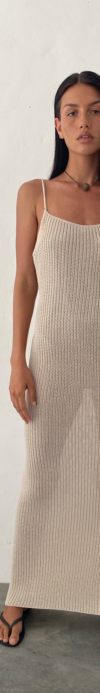 Neutral Knitted Maxi Dress | Norila – motelrocks-com-us