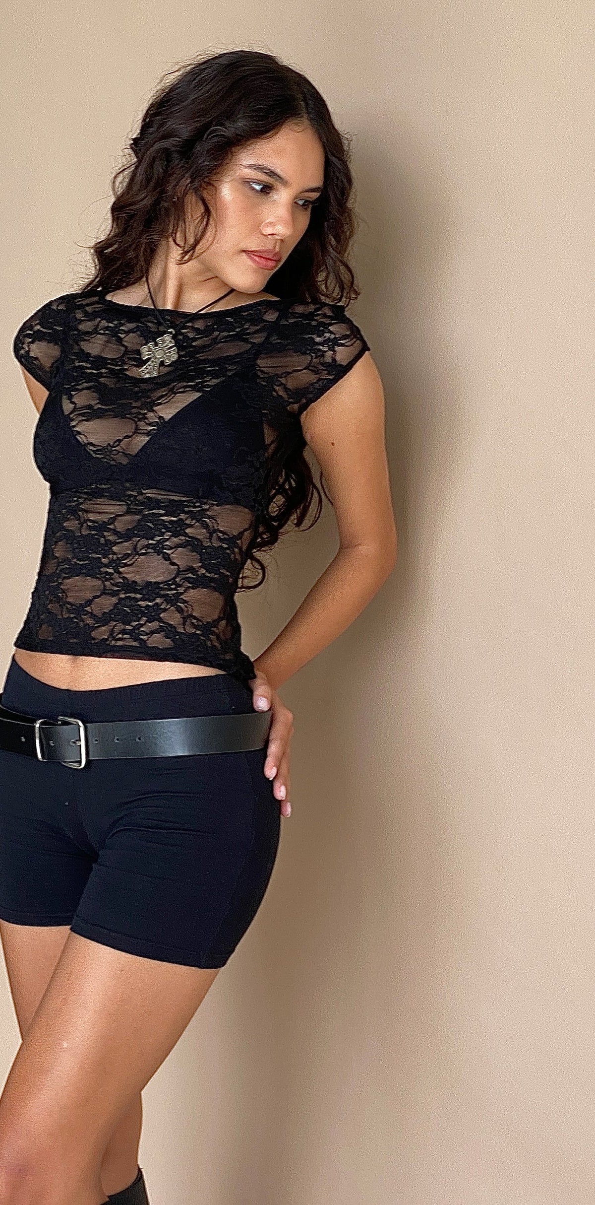 Black Unlined Lace Top | Nova – motelrocks-com-us