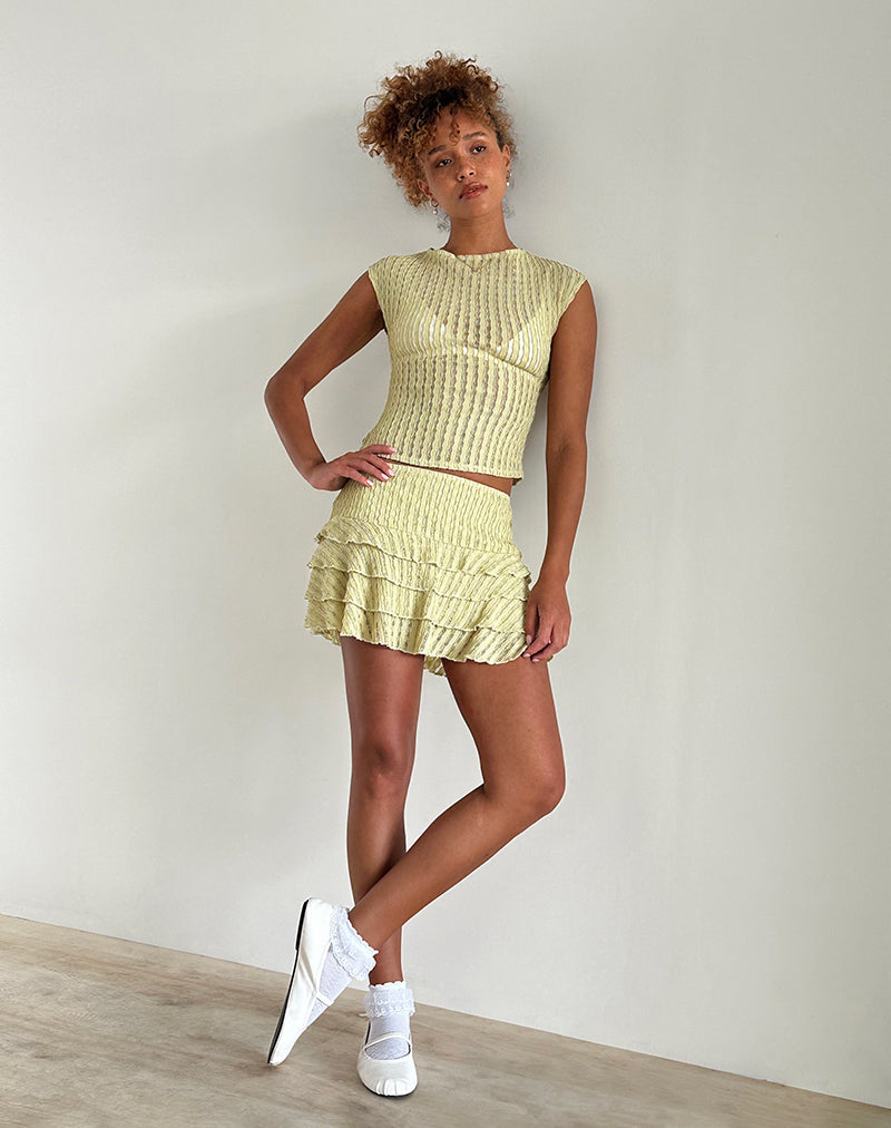 Sage Crinkle Mini Skirt | Carlota – motelrocks-com-us