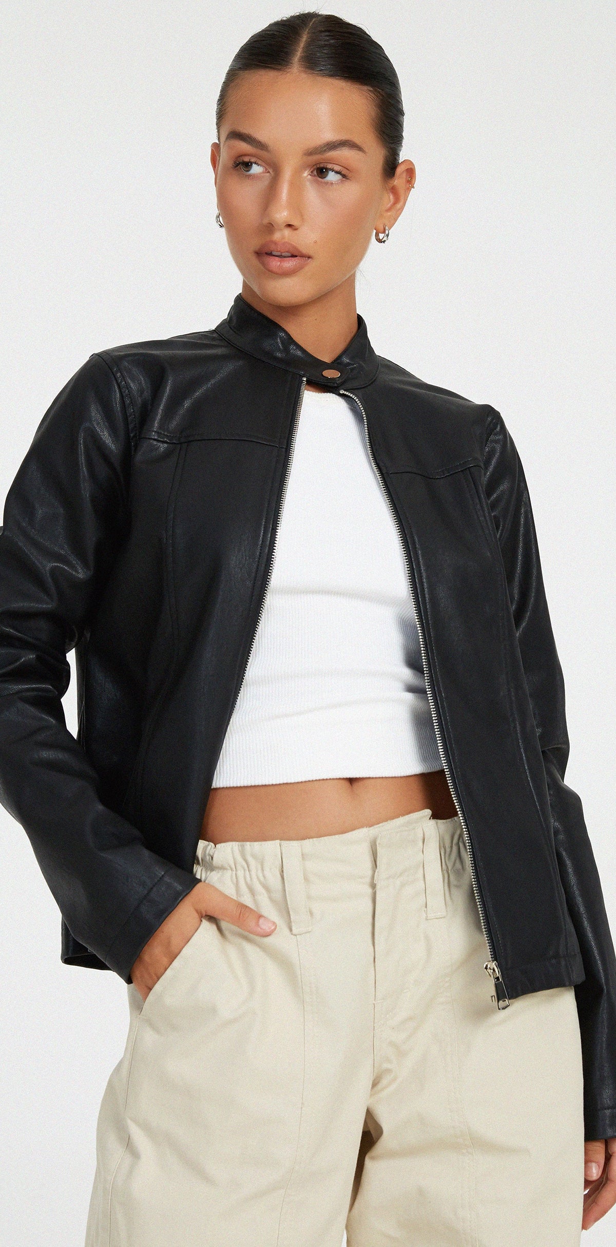 PU Black Jacket | Olivia – motelrocks-com-us