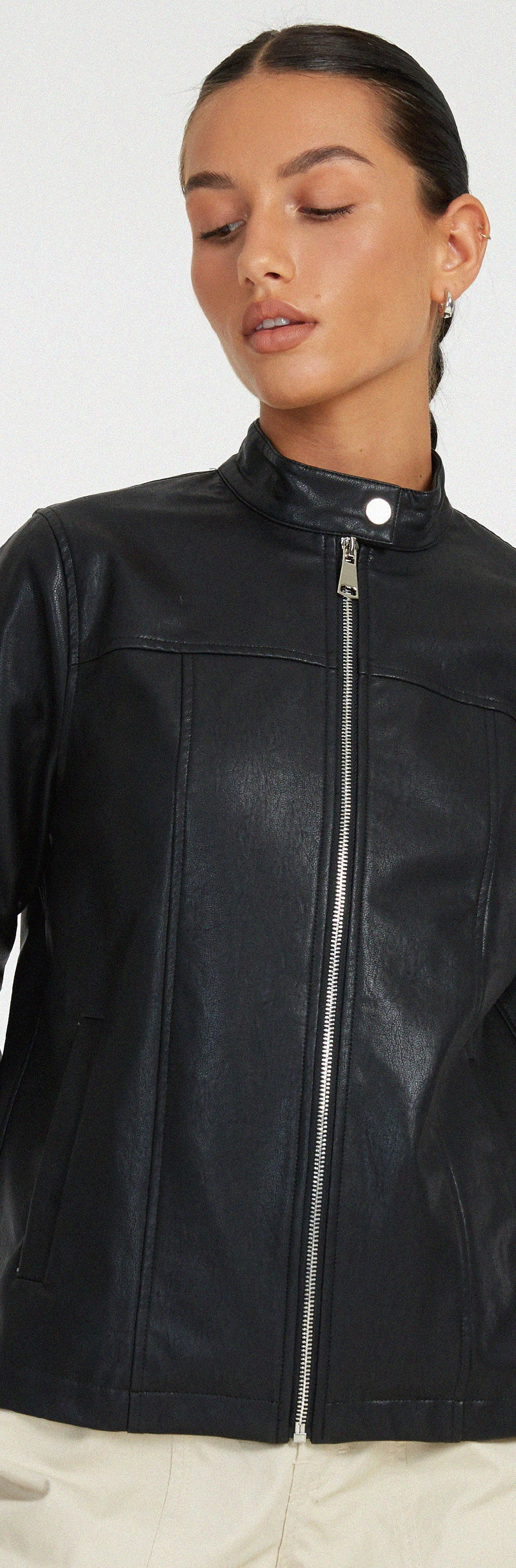 PU Black Jacket | Olivia – motelrocks-com-us