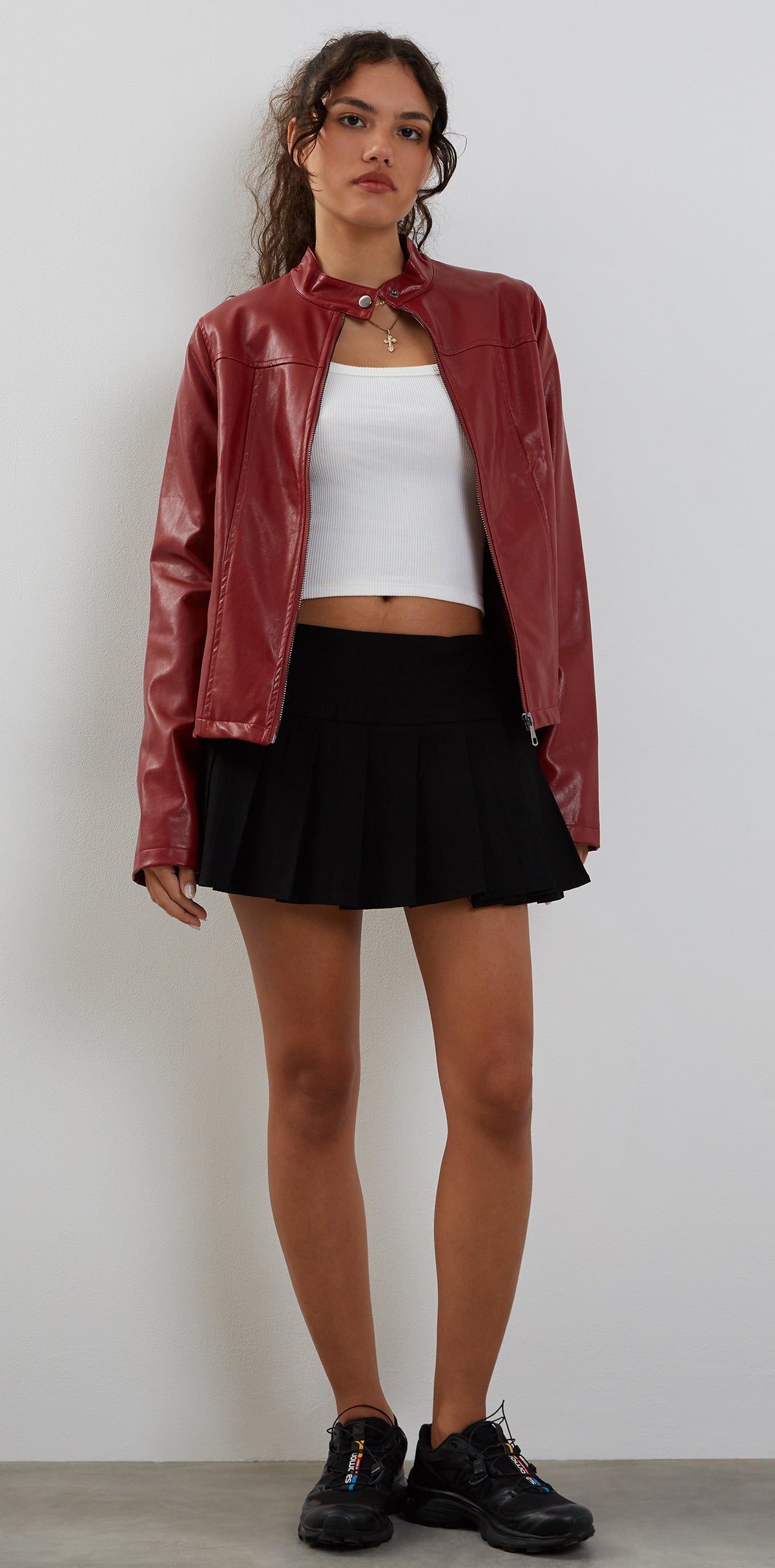 PU Blood Red Jacket | Olivia – motelrocks-com-us