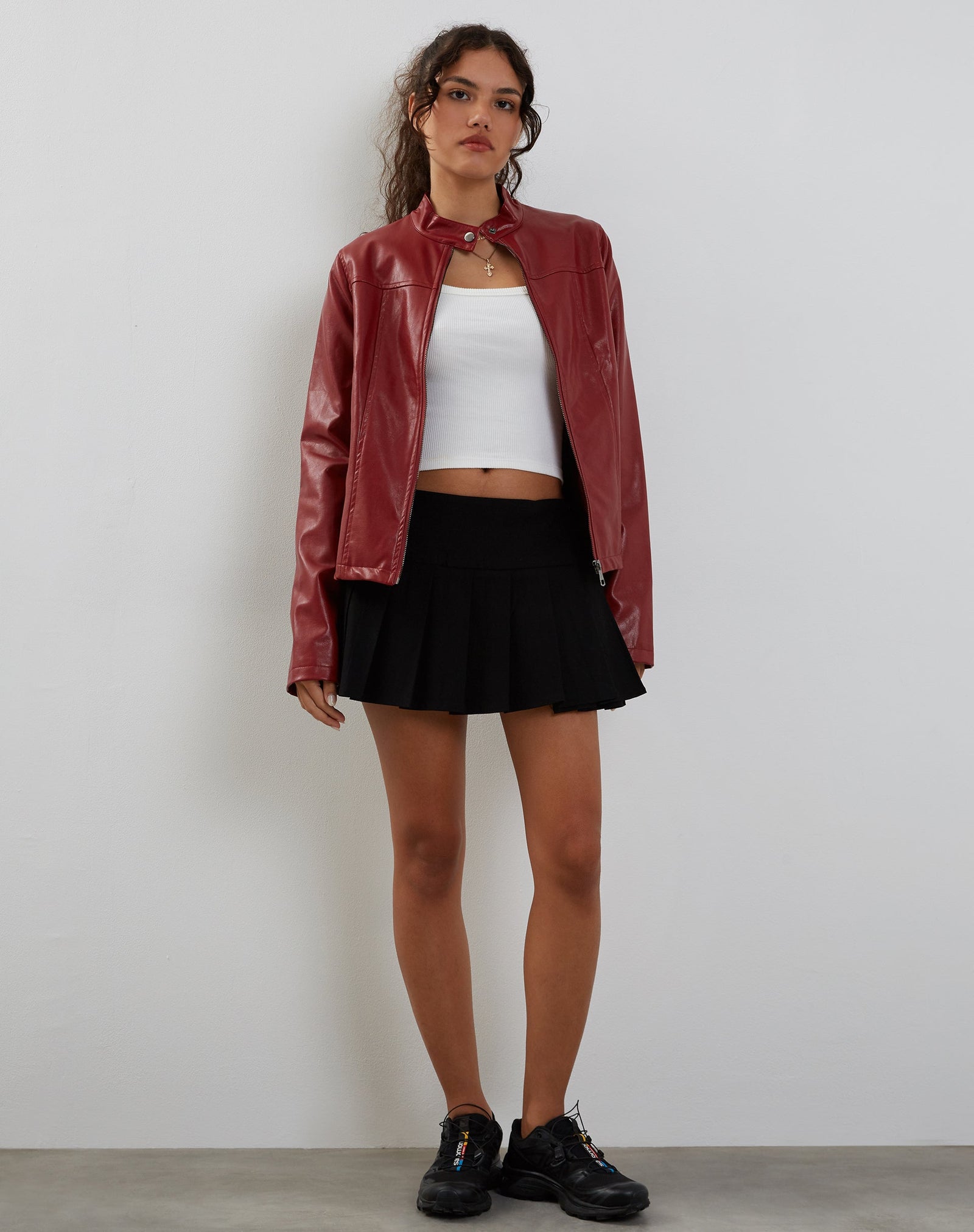 PU Blood Red Jacket | Olivia – motelrocks-com-us