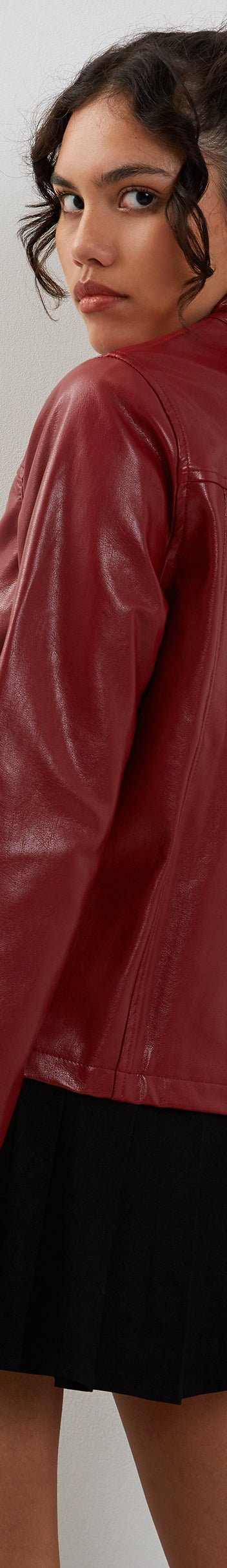 PU Blood Red Jacket | Olivia – motelrocks-com-us