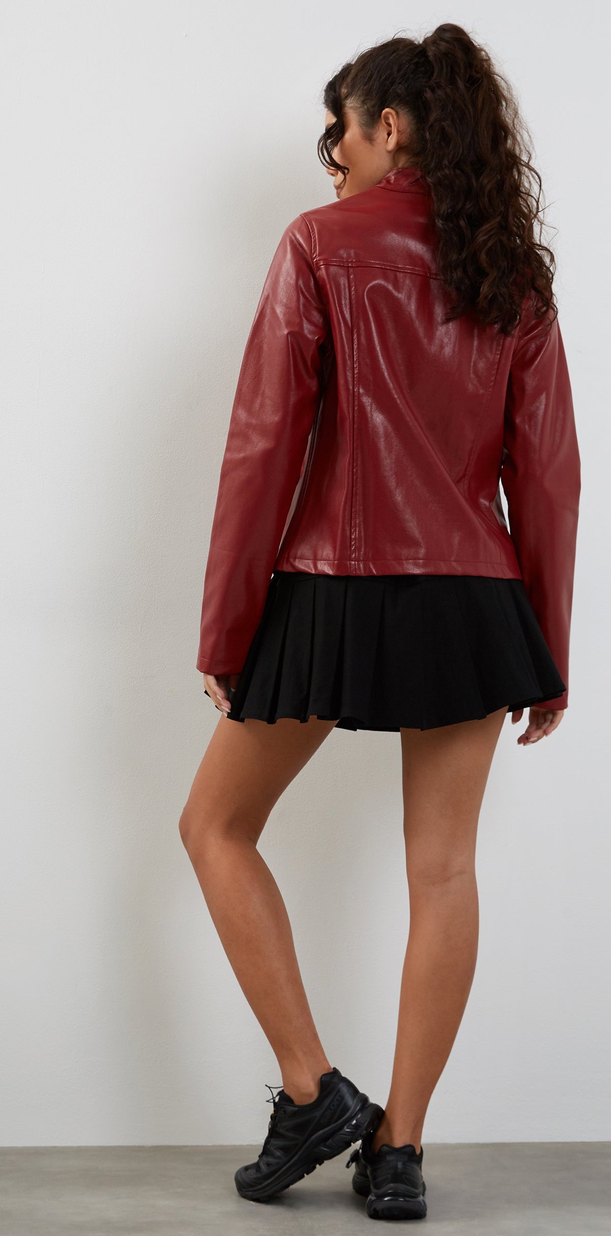 PU Blood Red Jacket | Olivia – motelrocks-com-us
