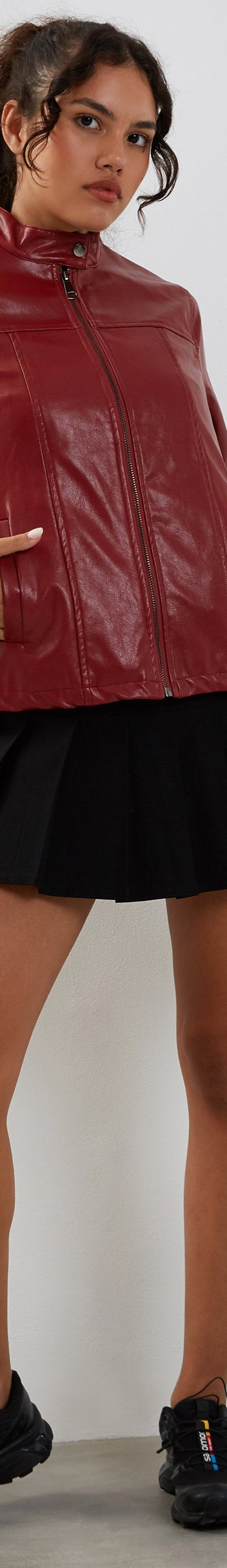 PU Blood Red Jacket | Olivia – motelrocks-com-us