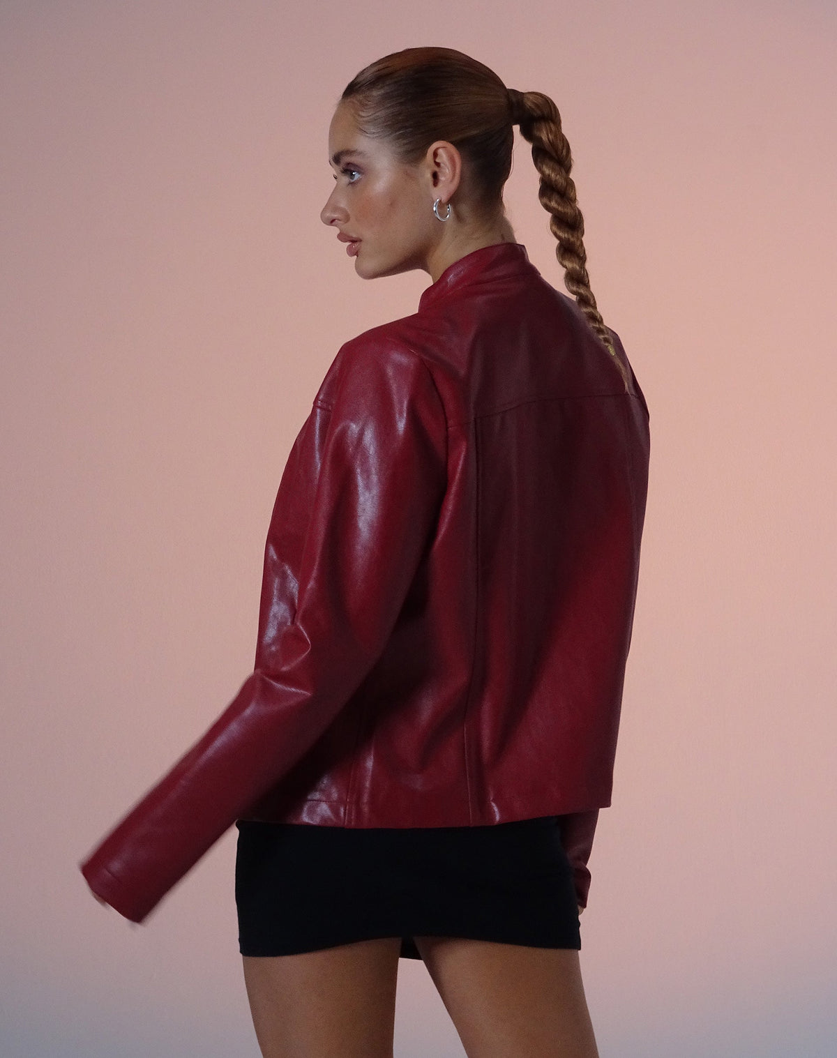 PU Blood Red Jacket | Olivia – motelrocks-com-us