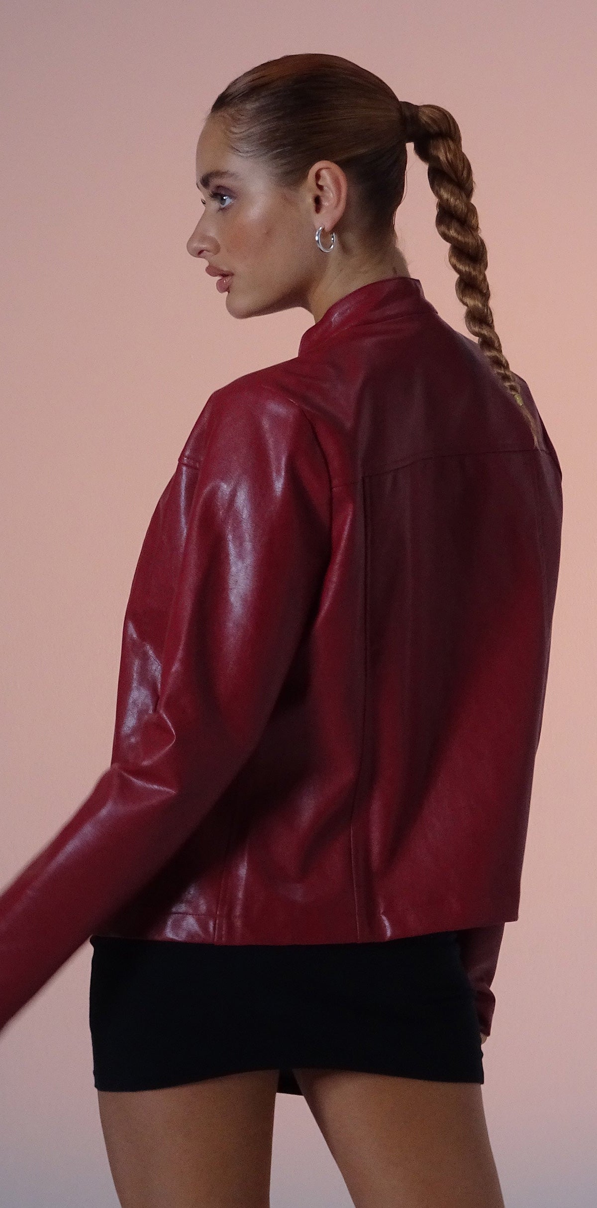 PU Blood Red Jacket | Olivia – motelrocks-com-us