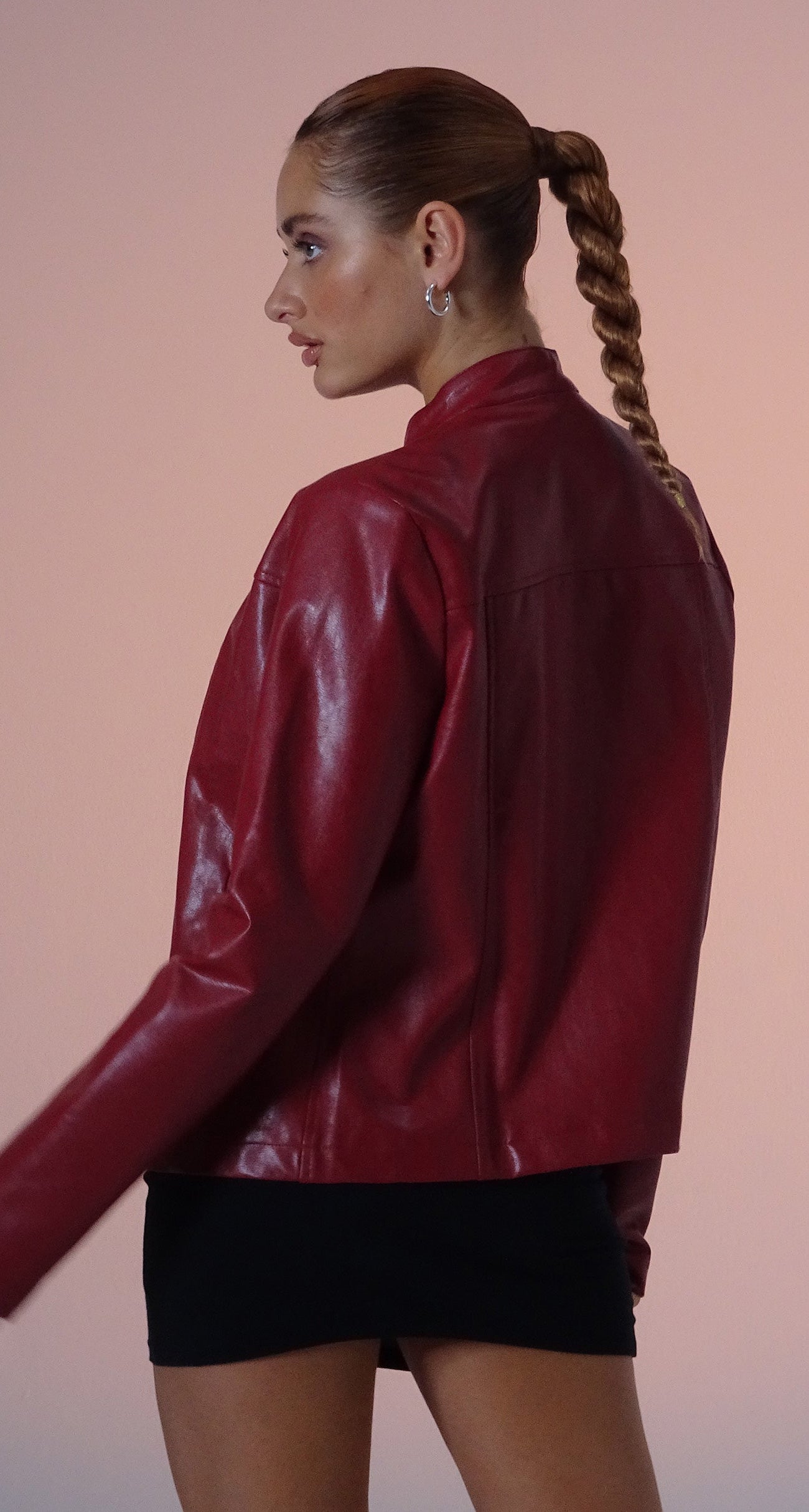 PU Blood Red Jacket | Olivia – motelrocks-com-us