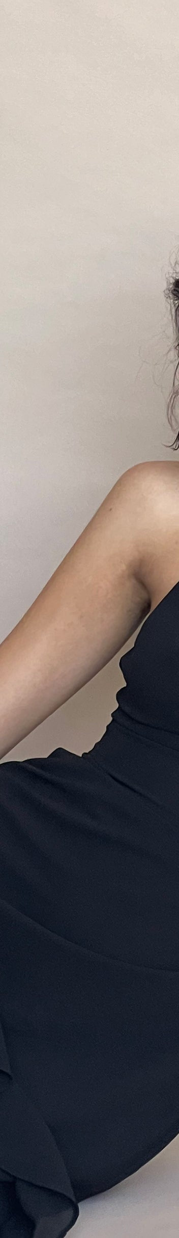 Black Ruffle Detail Maxi Dress | Otna – motelrocks-com-us