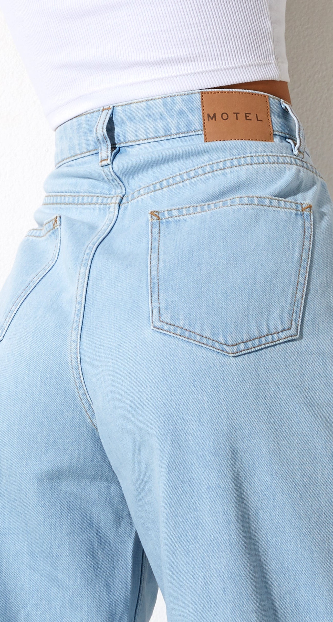 90's Wide Leg Light Blue Denim Jeans | Parallel – motelrocks-com-us