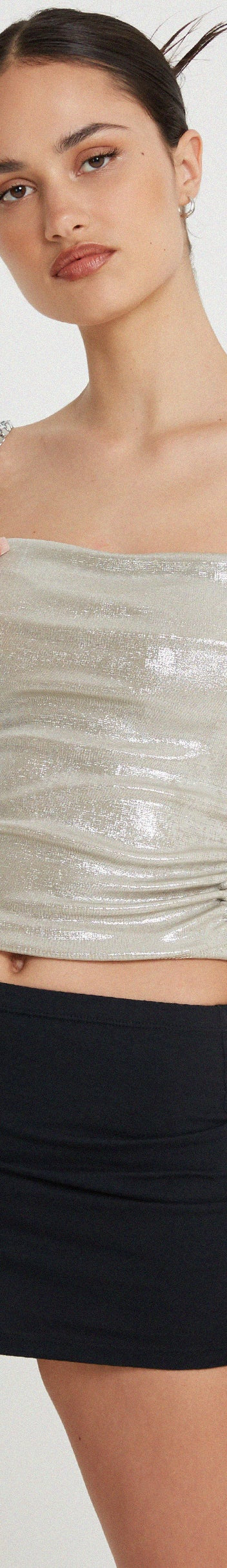 Silver Strappy Top | Silver – motelrocks-com-us